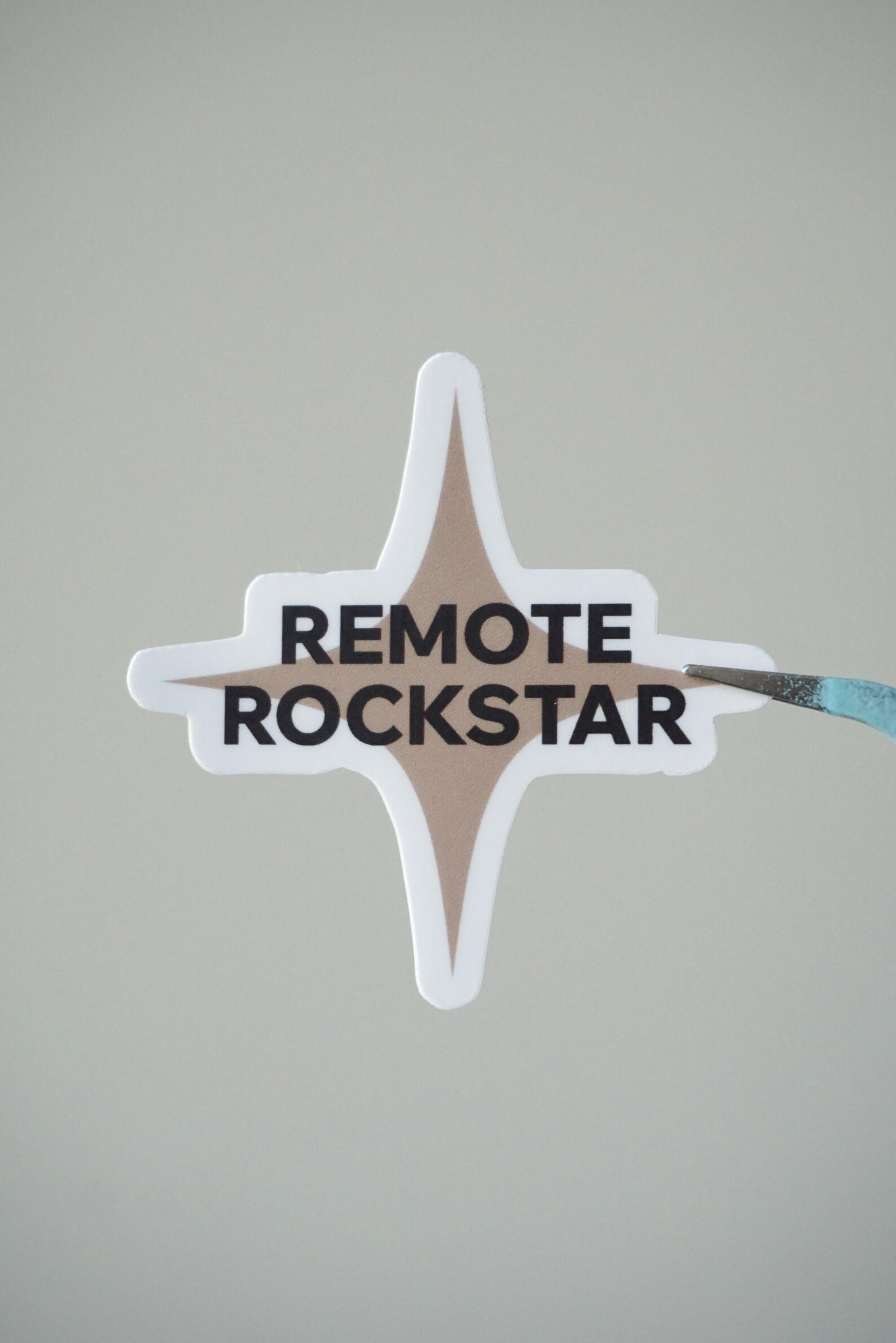Remote Rockstar | Matte Vinyl Waterproof Sticker | 4.5x4.5 Cm ...