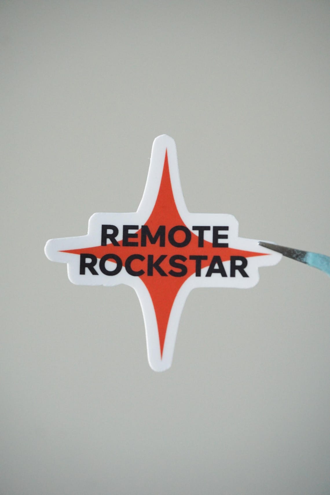 Remote Rockstar | Matte Vinyl Waterproof Sticker | 4.5x4.5 Cm ...