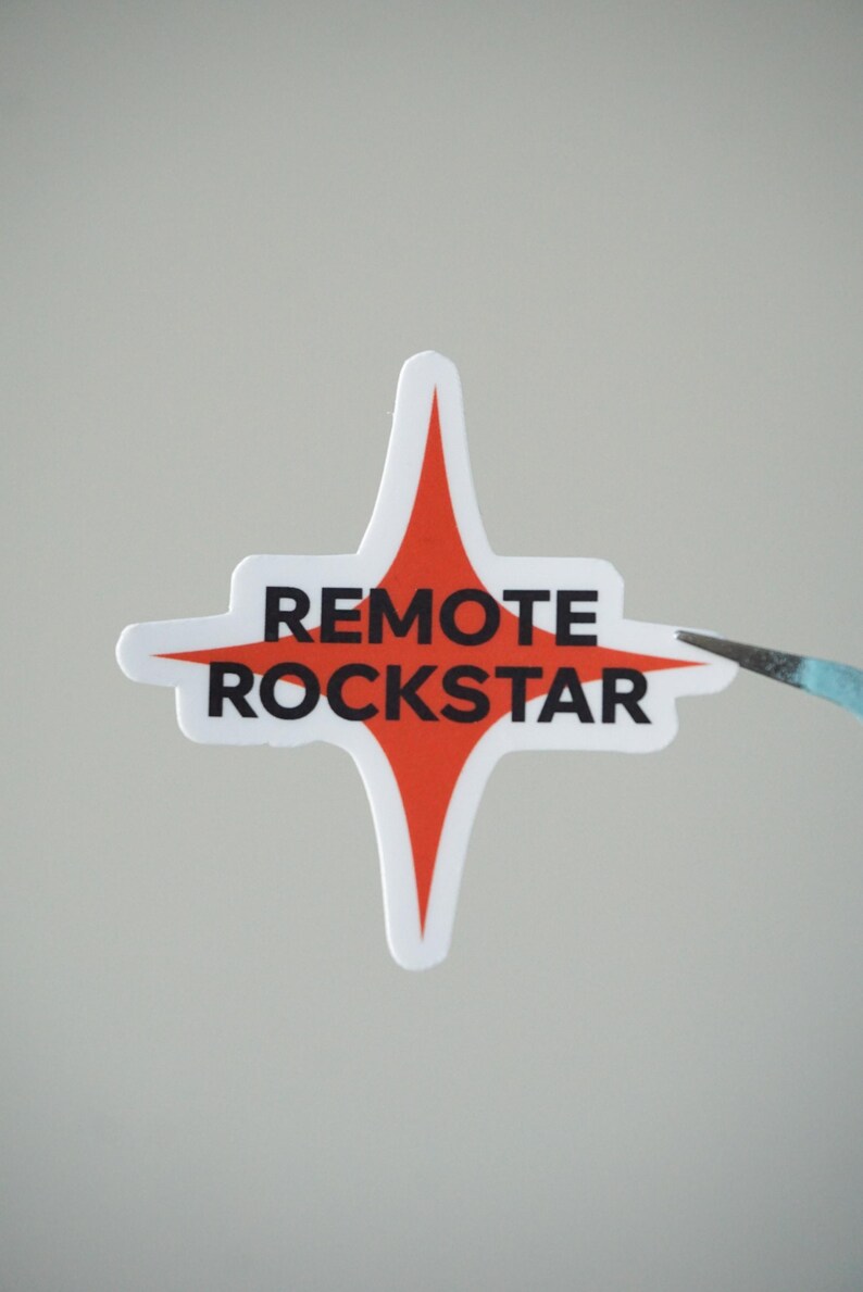 Remote Rockstar | Matte Vinyl Waterproof Sticker | 4.5x4.5 Cm ...