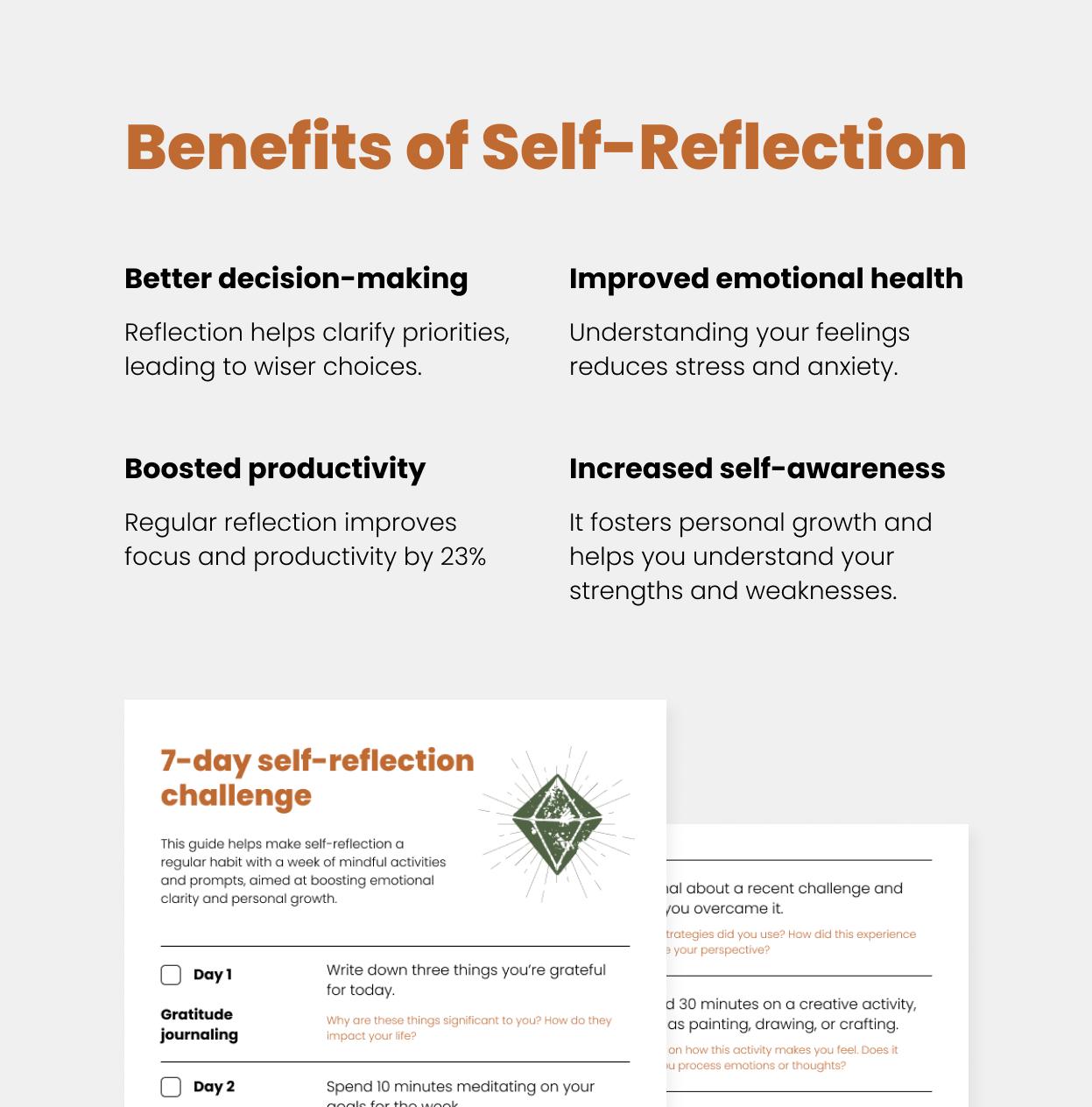 7-day Self-reflection Challenge | Personal Development Checklist ...