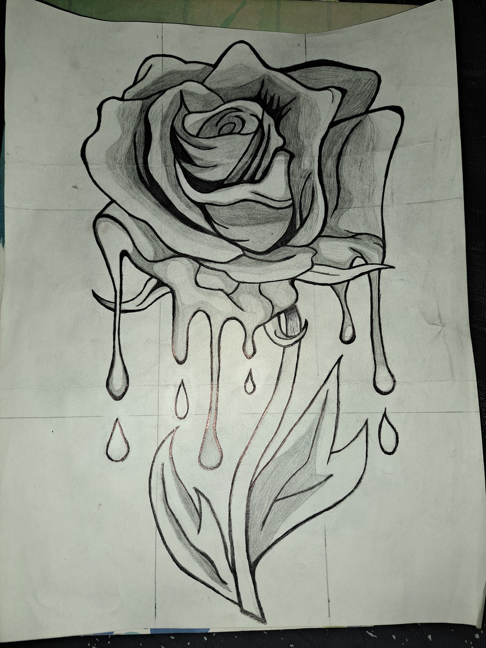Color It Yourself Custom Drawn Rose Art Decor - Etsy