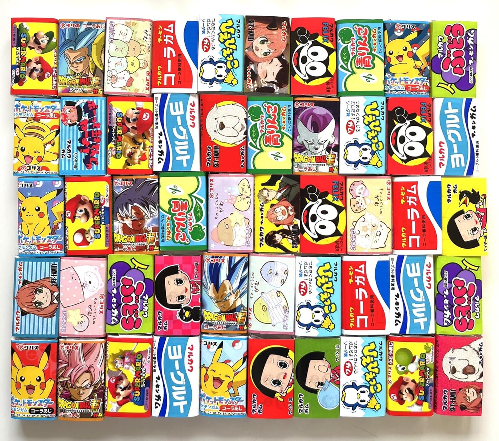 Variety Pack of 50 Japanese Bubble Chewing Gum Assorted Flavors, Grape ...