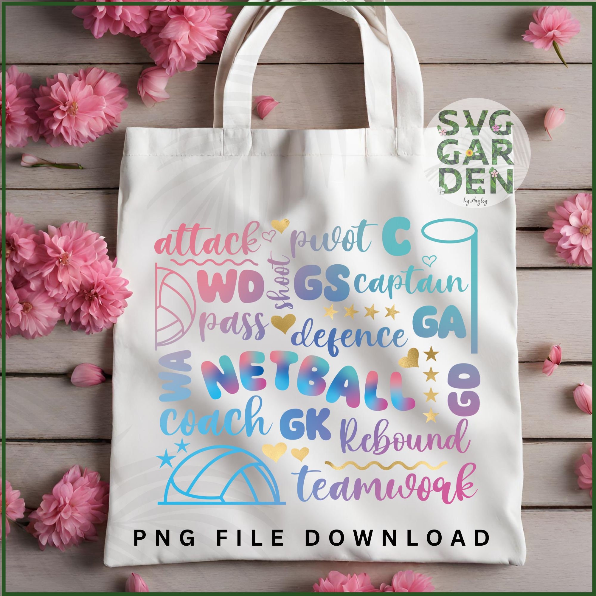 Netball Png, Netball Team Png, Netball Gift, Sublimation, Netball ...