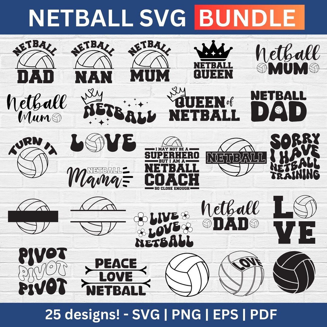 Netball SVG, Netball SVG Bundle, Netball Gift, Cut Files for Cricut ...