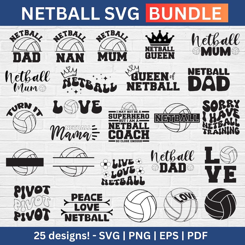Netball SVG, Netball SVG Bundle, Netball Gift, Cut Files for Cricut ...