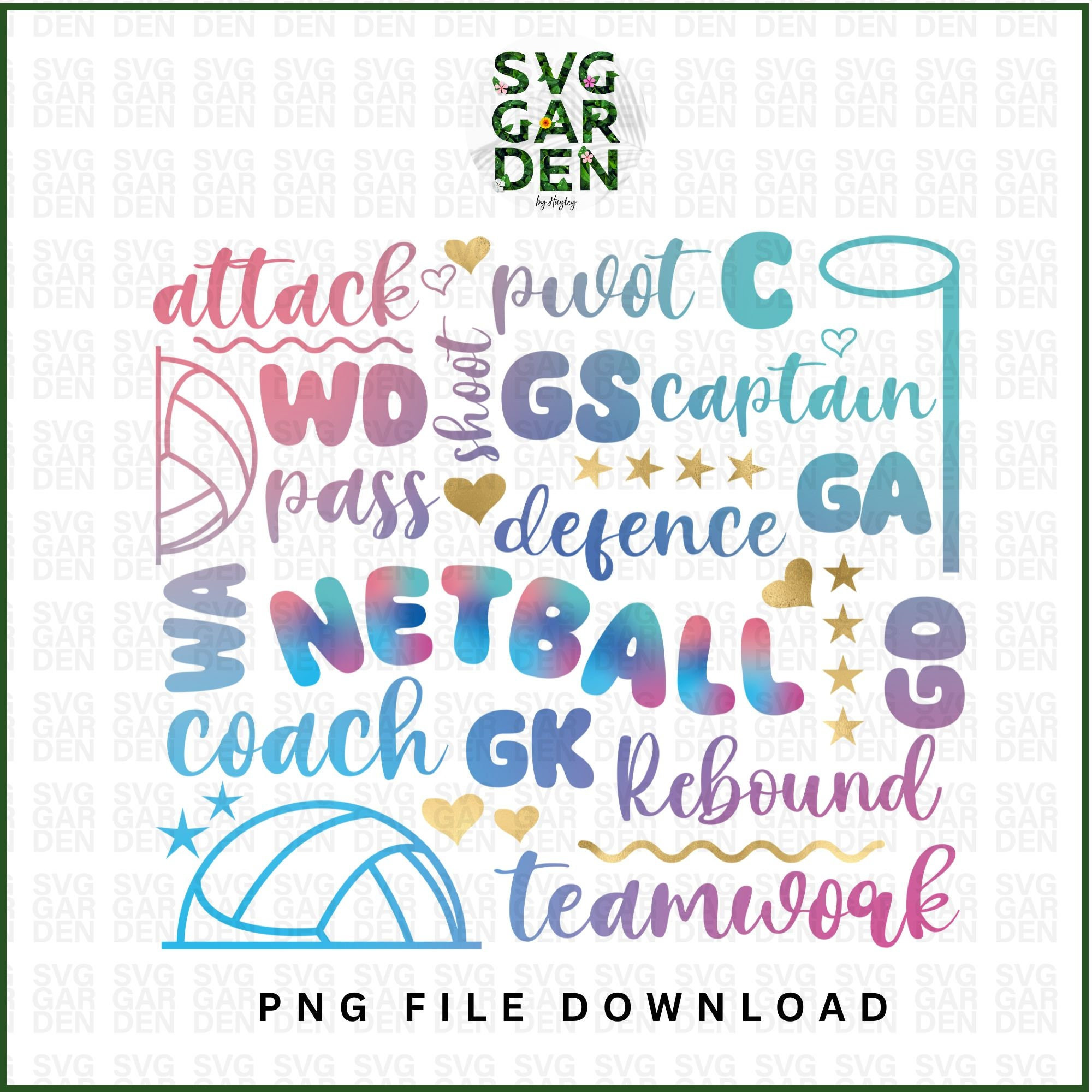 Netball Png, Netball Team Png, Netball Gift, Sublimation, Netball ...