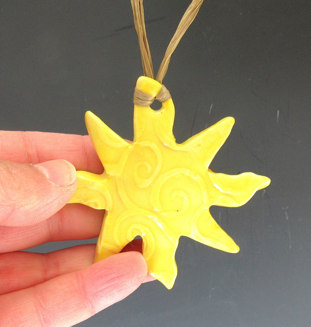 Yellow Sun Ornament /swirly Sun Ornament - Etsy