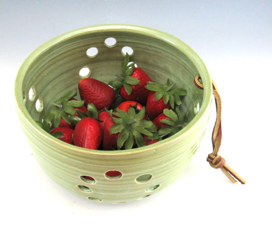 Pottery Berry Bowl / Colander / Fruit Strainer - Etsy