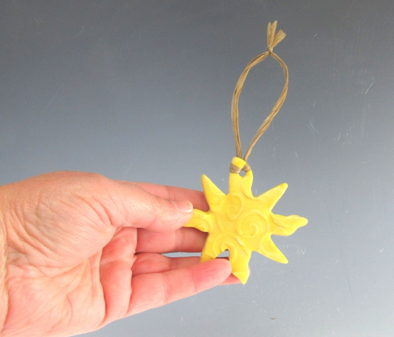 Yellow Sun Ornament /swirly Sun Ornament - Etsy