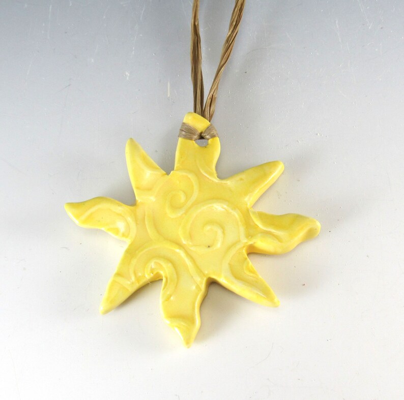 Yellow Sun Ornament /swirly Sun Ornament - Etsy