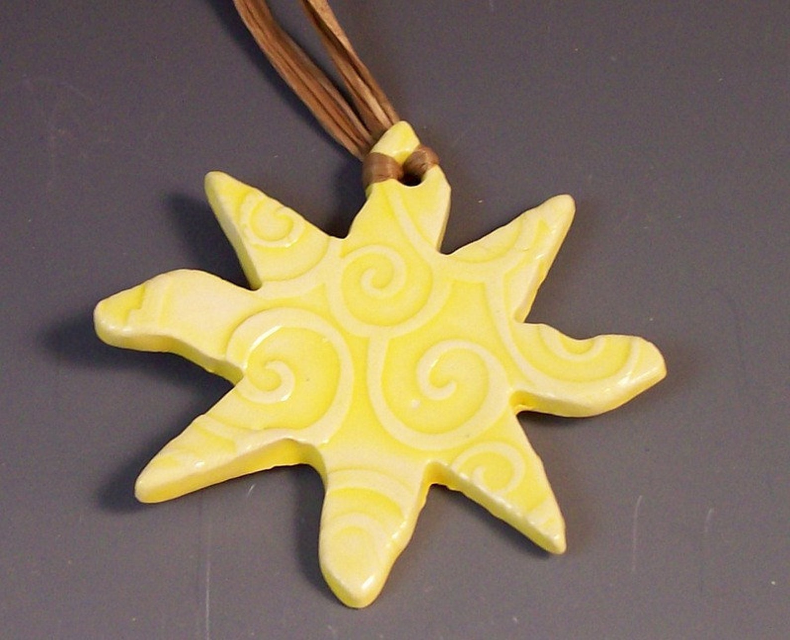 Yellow Sun Ornament /swirly Sun Ornament - Etsy