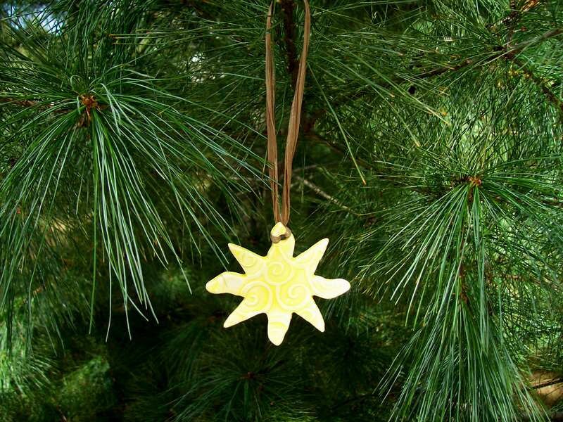 Yellow Sun Ornament /swirly Sun Ornament - Etsy