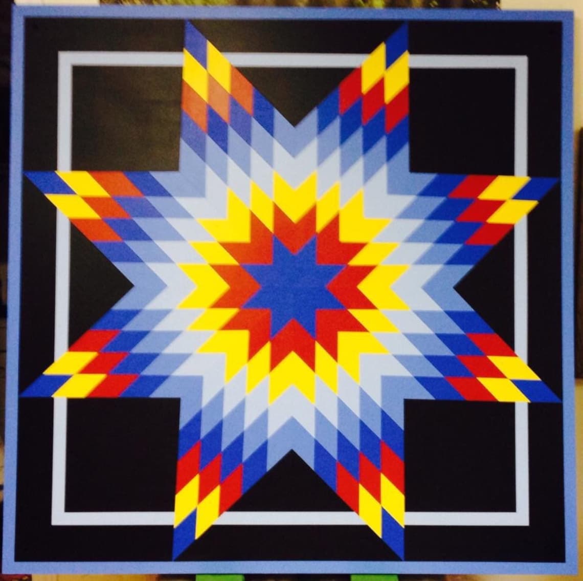 Custom Barn Quilts 4x4 complex patterns pictures are | Etsy