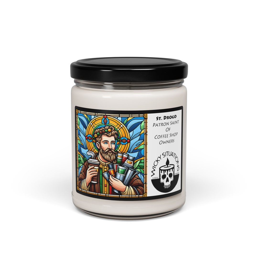 Saint Drogo, Patron Saint of Coffee Shop Owners Scented Soy Candle - Etsy