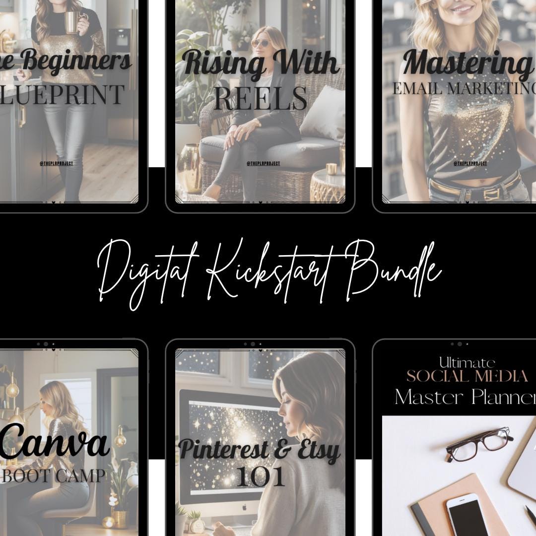 Digital Kick-start Bundle PLR/MRR - Digital Beginners Bundle- Product- Digital Marketing ...