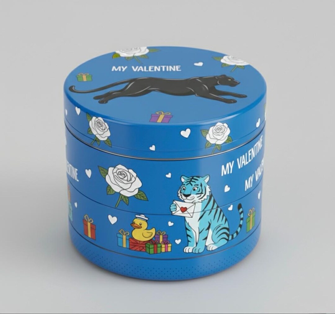 My Valentine Creative Grinder in Blue / Valentines Day Herb Crusher - Etsy