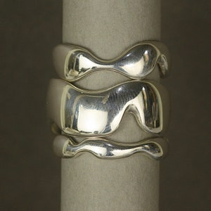 Surrealist Sterling Silver Wavy Ring. Sculptural Organic Ring - Etsy