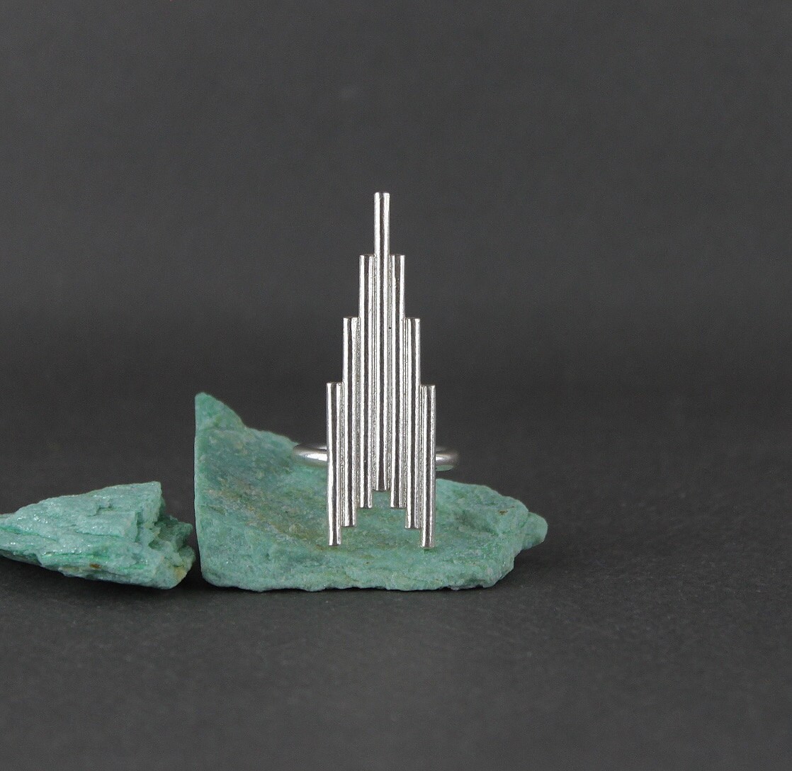 Sterling Silver Art Deco Ring. Statement Ring. Unique Rings. | Etsy