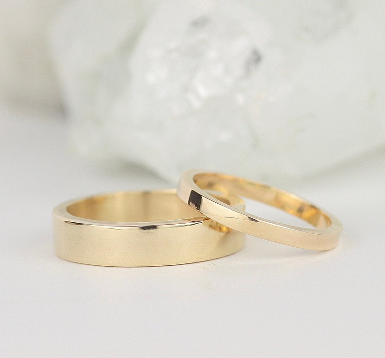 Mens Wedding Band. 9ct Gold Wedding Ring. Chunky Rings. Art - Etsy