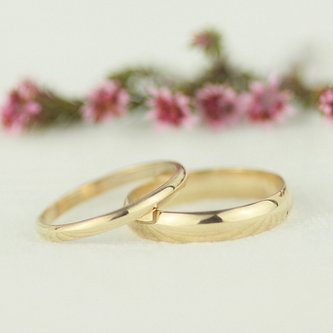 9ct Gold Recycled Wedding Ring. Simple 2mm D Shape Wedding Band ...