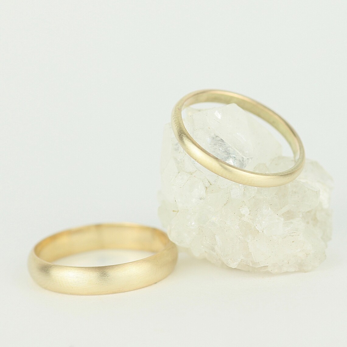 9ct Gold Recycled Wedding Ring. Simple 2mm D Shape Wedding Band ...