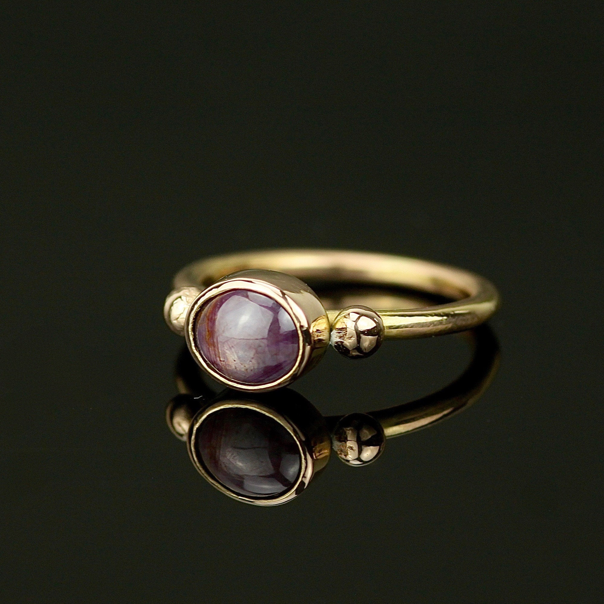 Recycled 18k Rose Gold Star Ruby Engagement Ring. Unique July | Etsy