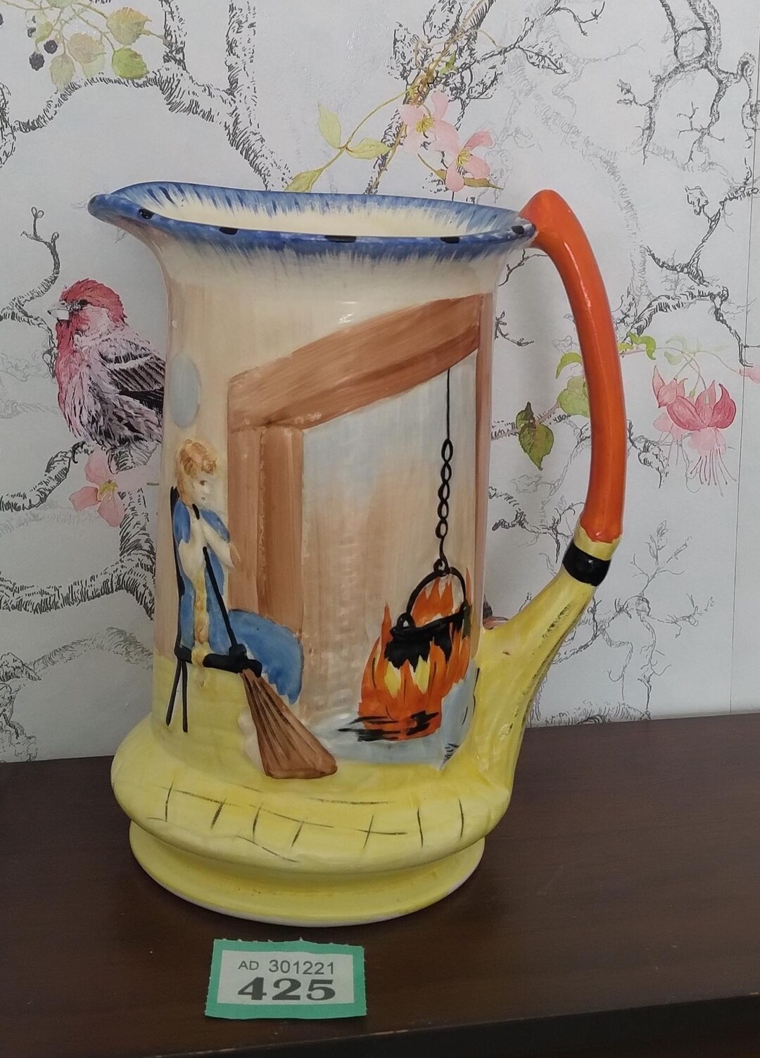 Vintage 1930s Samford Ware Cinderella Jug Nursery Rhyme Series Raised ...