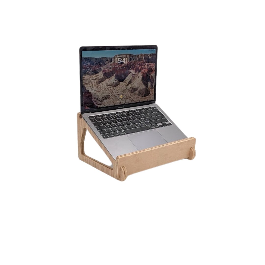 Premium Hardwood Laptop Stand Eco-friendly Computer Holder, Ergonomic ...