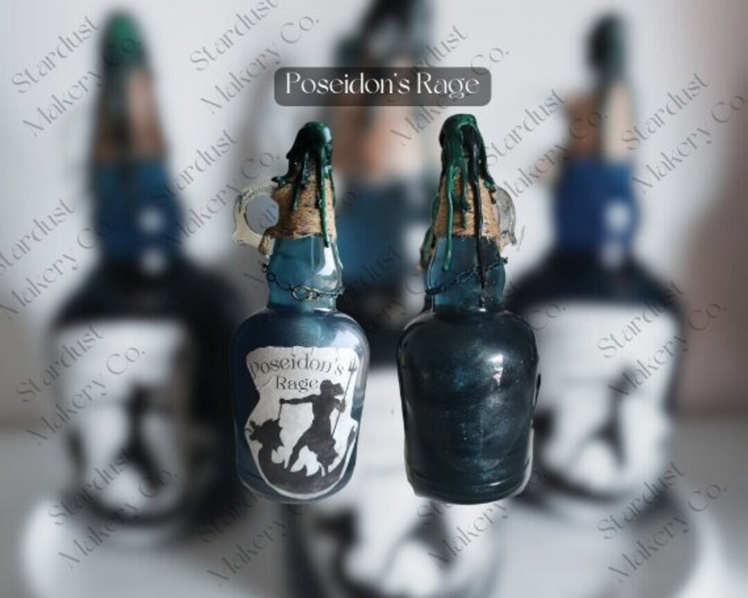 Poseidon's Rage Potion Fantasy Bookshelf Decor - Etsy