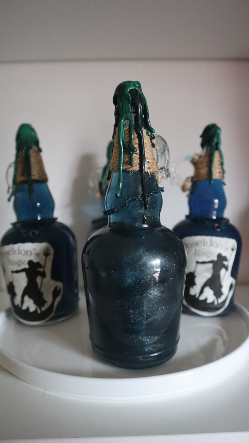 Poseidon's Rage Potion Fantasy Bookshelf Decor Ocean Gift Mythology ...