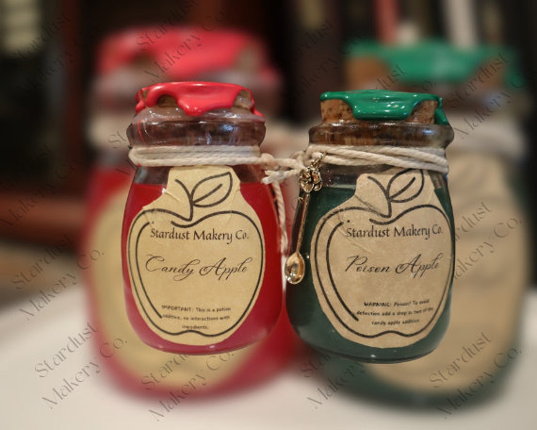 Poison Apple & Candy Apple Potion Bottles Duo Potion Bottles - Etsy