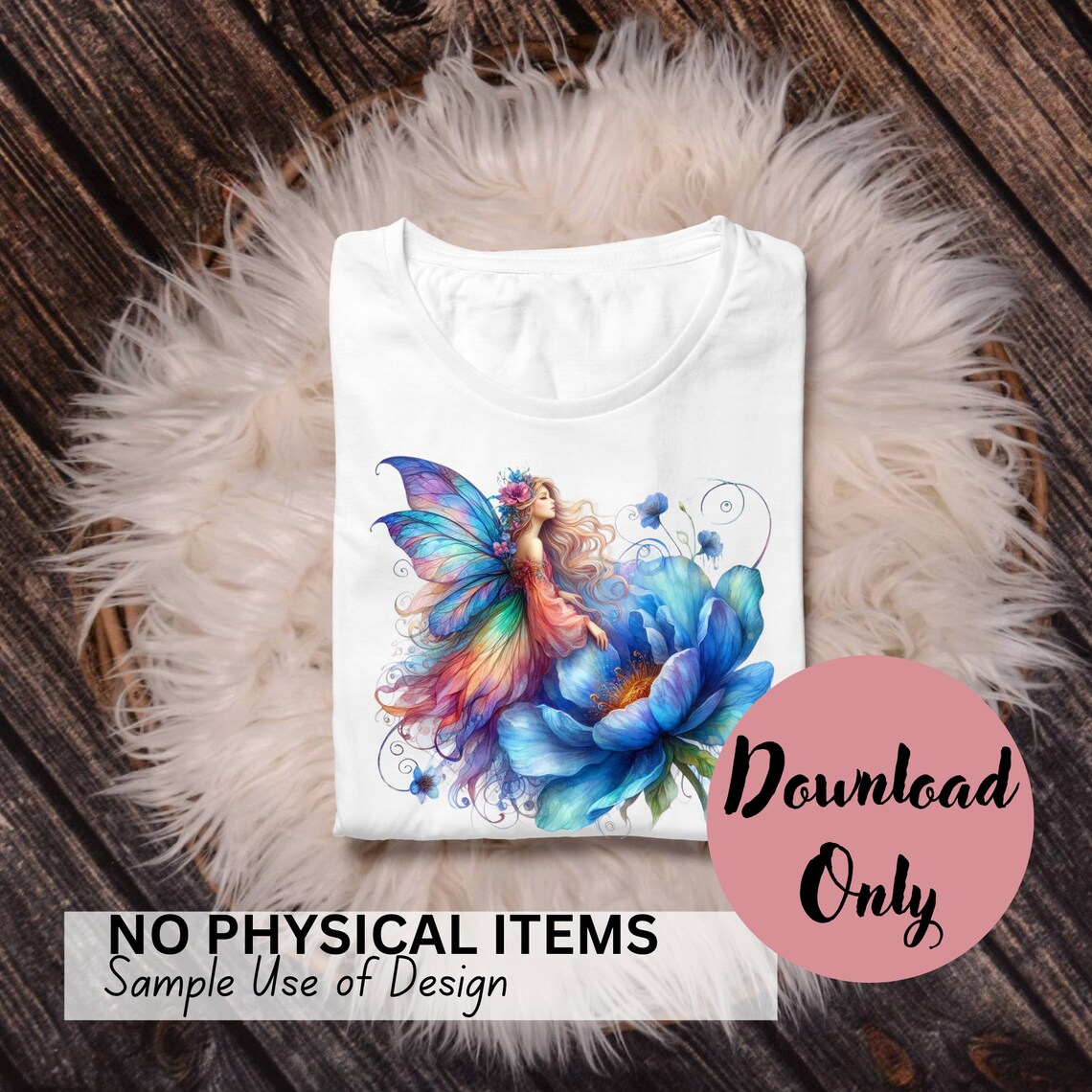 Blue Fairy, Watercolor Forest Fairies Clipart, Fairy Clipart Bundle ...