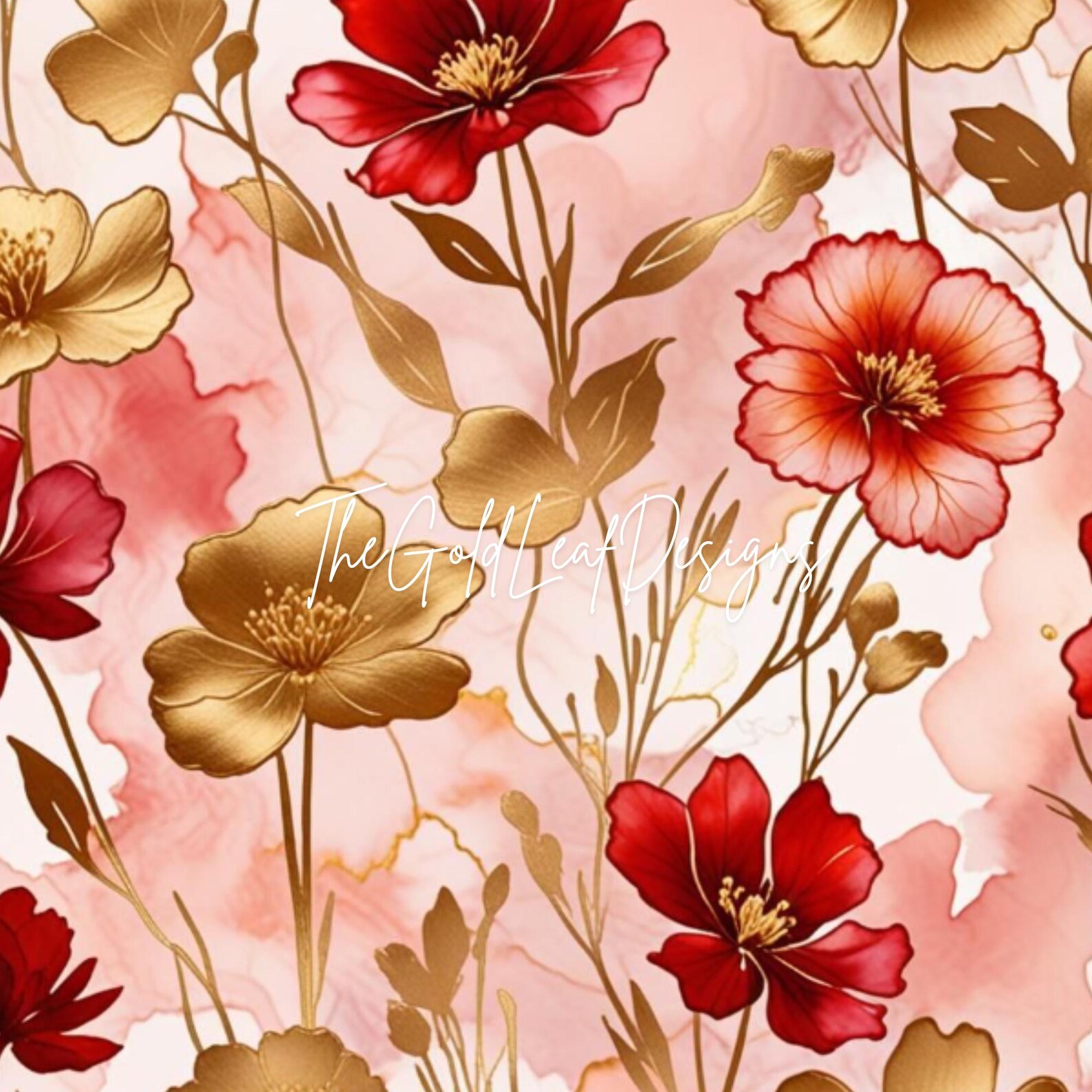 Floral Wallpaper Printable, Flower Wall Art, Digital Paper, Collage ...