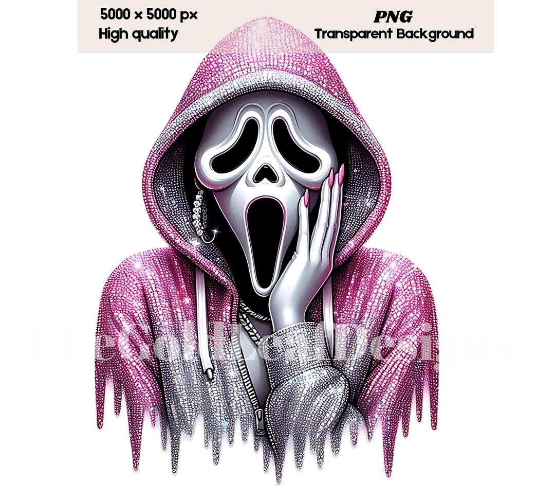 Ghost Face, Pink Scream Ghost Face, Ghost Face Png, Girl Ghost Face ...
