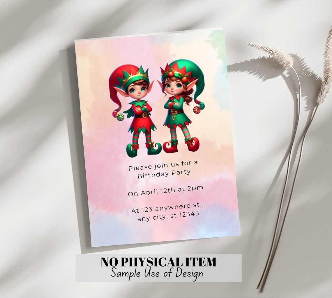Christmas Elf Clipart: Boy and Girl Festive PNG (digital Download) - Etsy