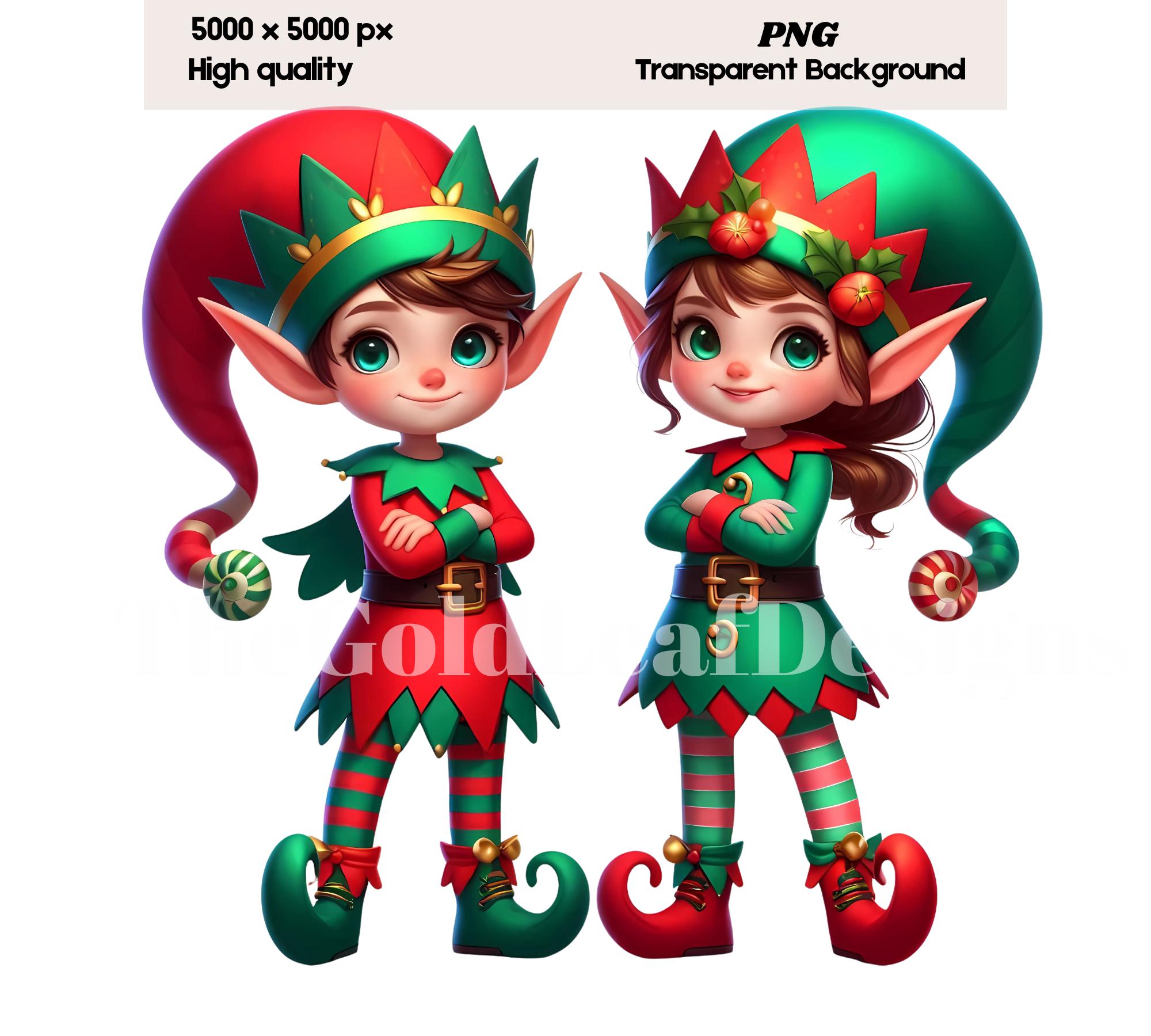 Christmas Elf, Elves Clipart, Christmas Elves, Boy and Girl Elf Png ...
