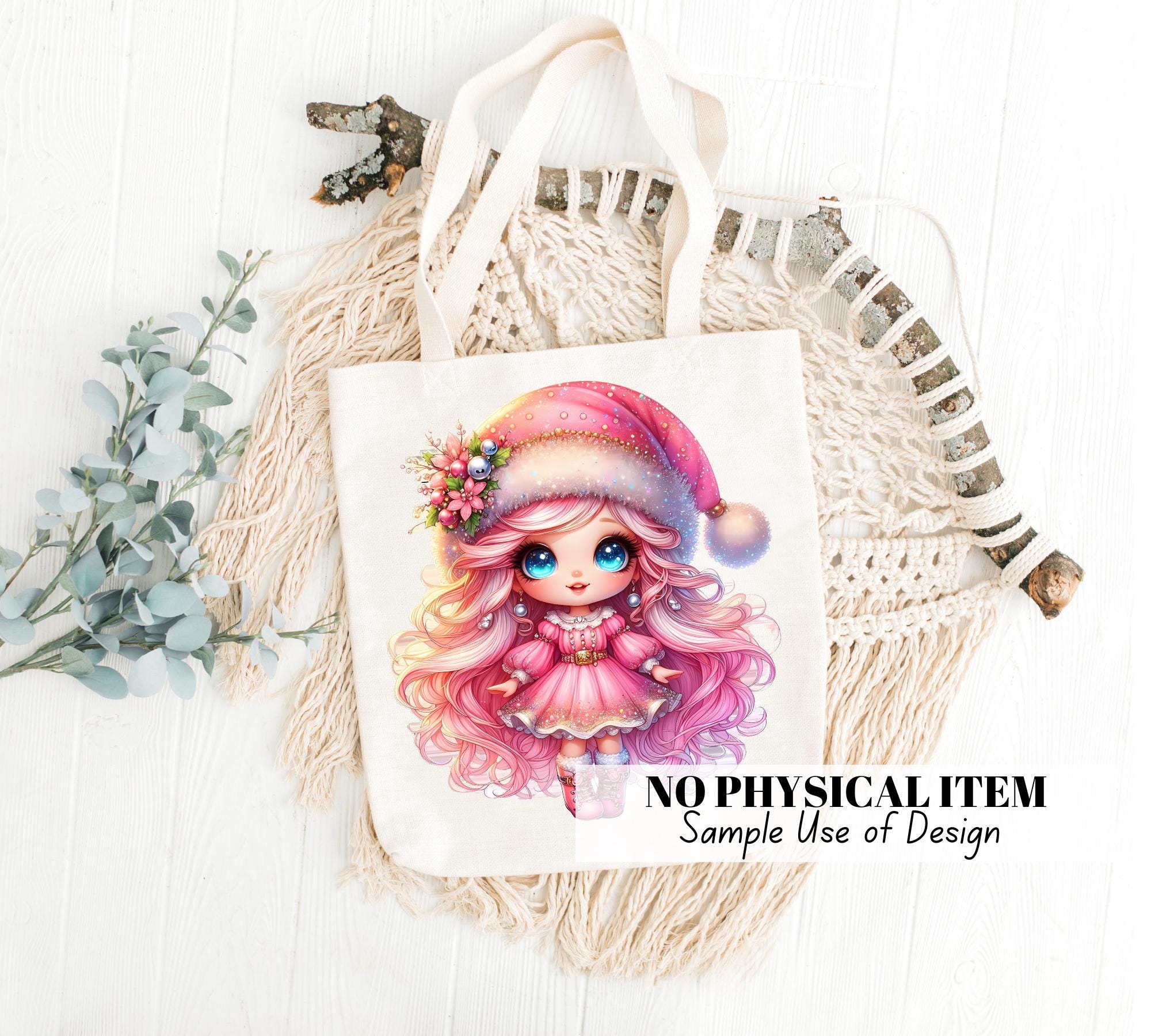 Pink Christmas Elf, Elves Clipart, Christmas Pink Girl Elf, Holiday ...