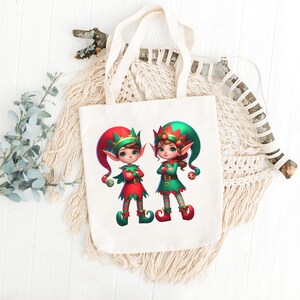 Christmas Elf Clipart: Boy and Girl Festive PNG (digital Download) - Etsy