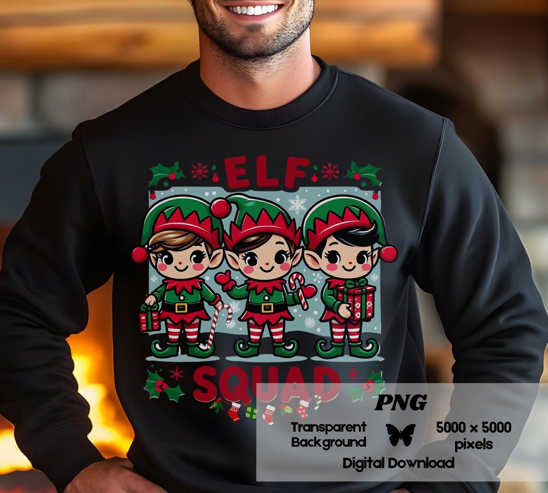 Christmas Elf Png, Cute Elves Png , Boy Elves, Elf Squad Shirt ...