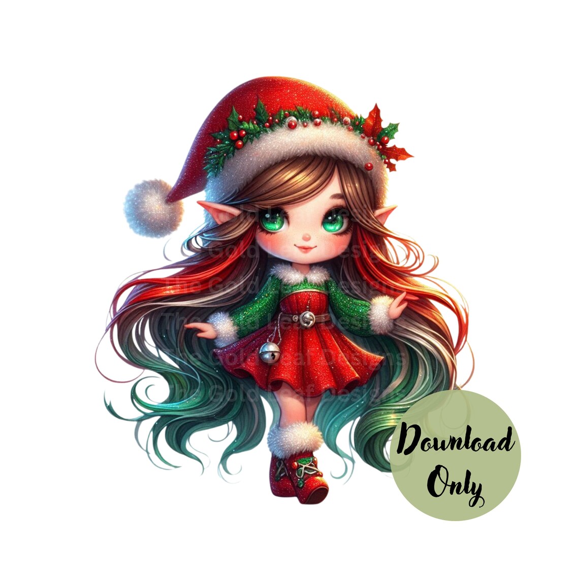 Christmas Elf, Elves Clipart, Christmas Clipart Watercolor Bundle ...