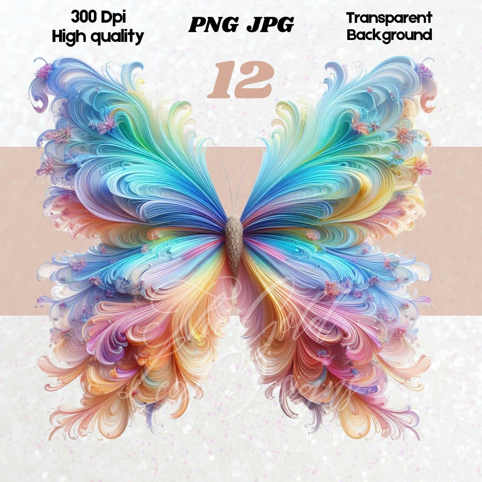 Colorful Butterfly Clipart Bundle, Watercolor Butterfly, Vibrant ...