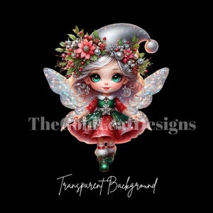 Christmas Fairy, Cute Fairy Png, Holiday Clipart, Christmas Fairy ...
