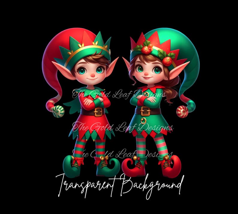 Christmas Elf, Elves Clipart, Christmas Elves, Boy and Girl Elf Png ...