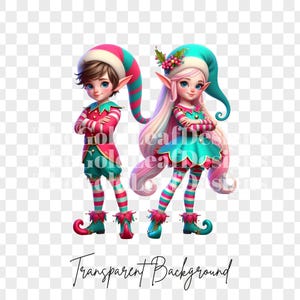 Christmas Elf, Elves Clipart, Christmas Elves, Boy and Girl Elf Png ...