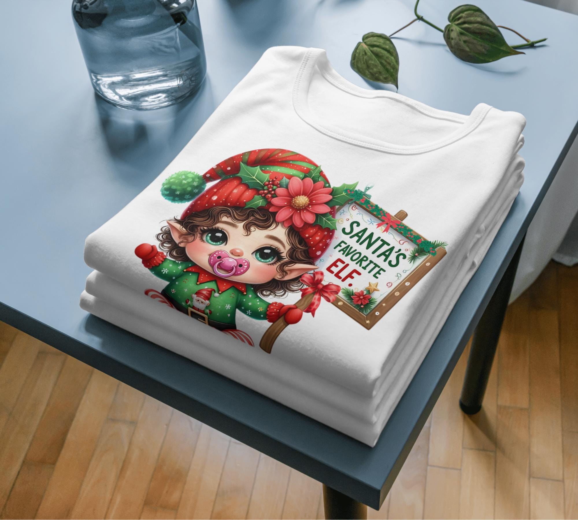 Christmas Baby Elf Girl, Elves Clipart, Baby Elves, Santa's Favorite ...