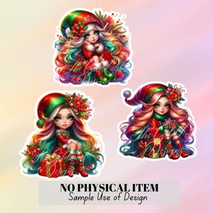 Christmas Elf, Elves Clipart, Christmas Elves Clipart, Colorful Elf ...