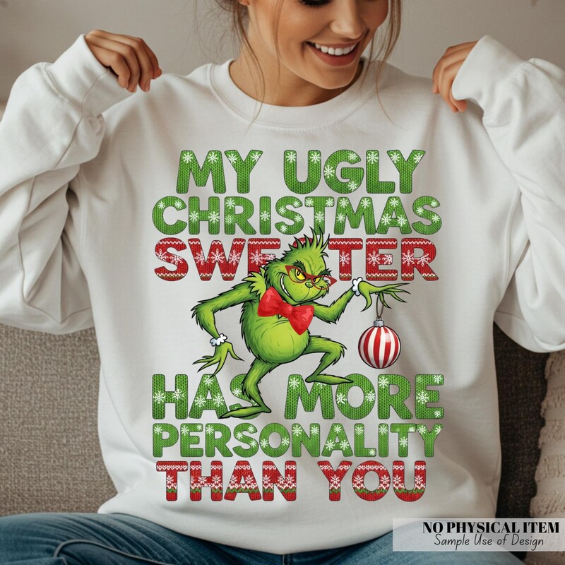 Grinch Funny Ugly Sweater - Etsy