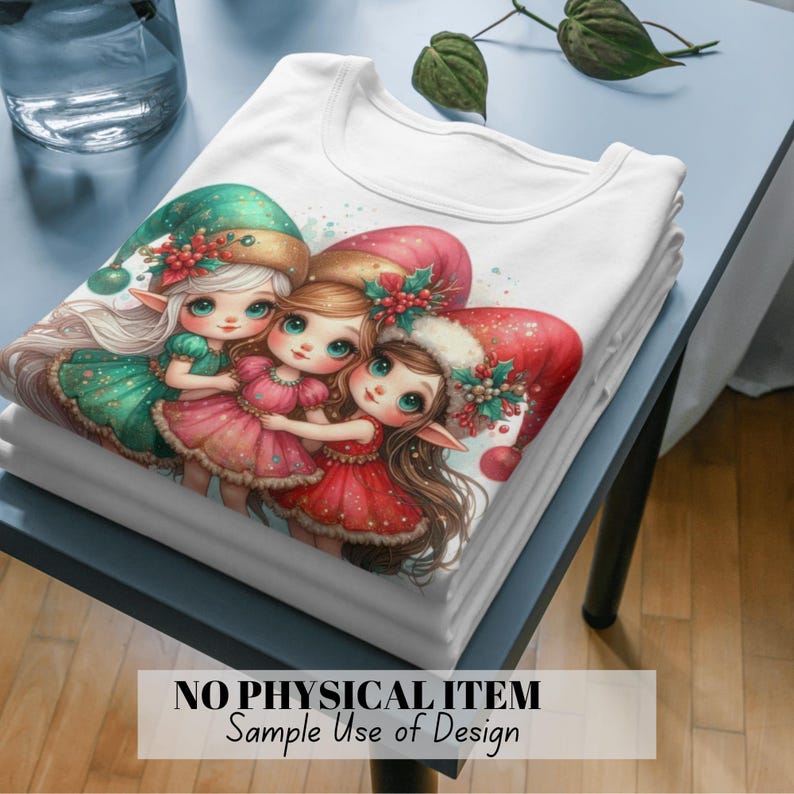 Christmas Elf Clipart, Watercolor Elves, Colorful Holiday Elf, Festive ...