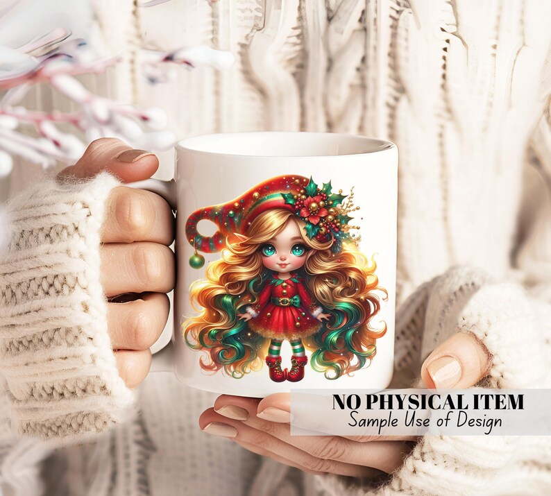Christmas Elf, Elves Clipart, Christmas Clipart Watercolor Bundle ...