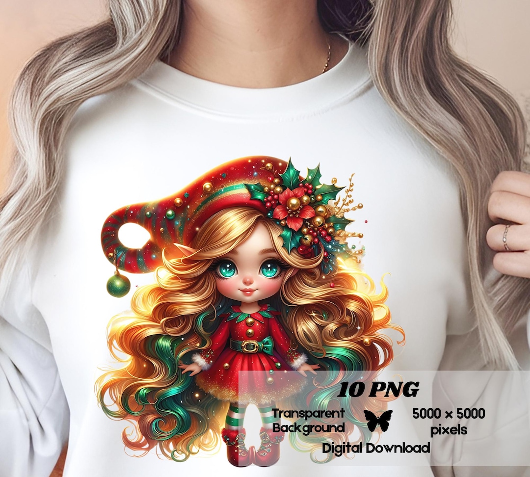 Christmas Elf, Elves Clipart, Christmas Clipart Watercolor Bundle ...